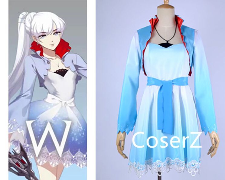 RWBY Weiss Schnee White Cosplay Costume – Coserz