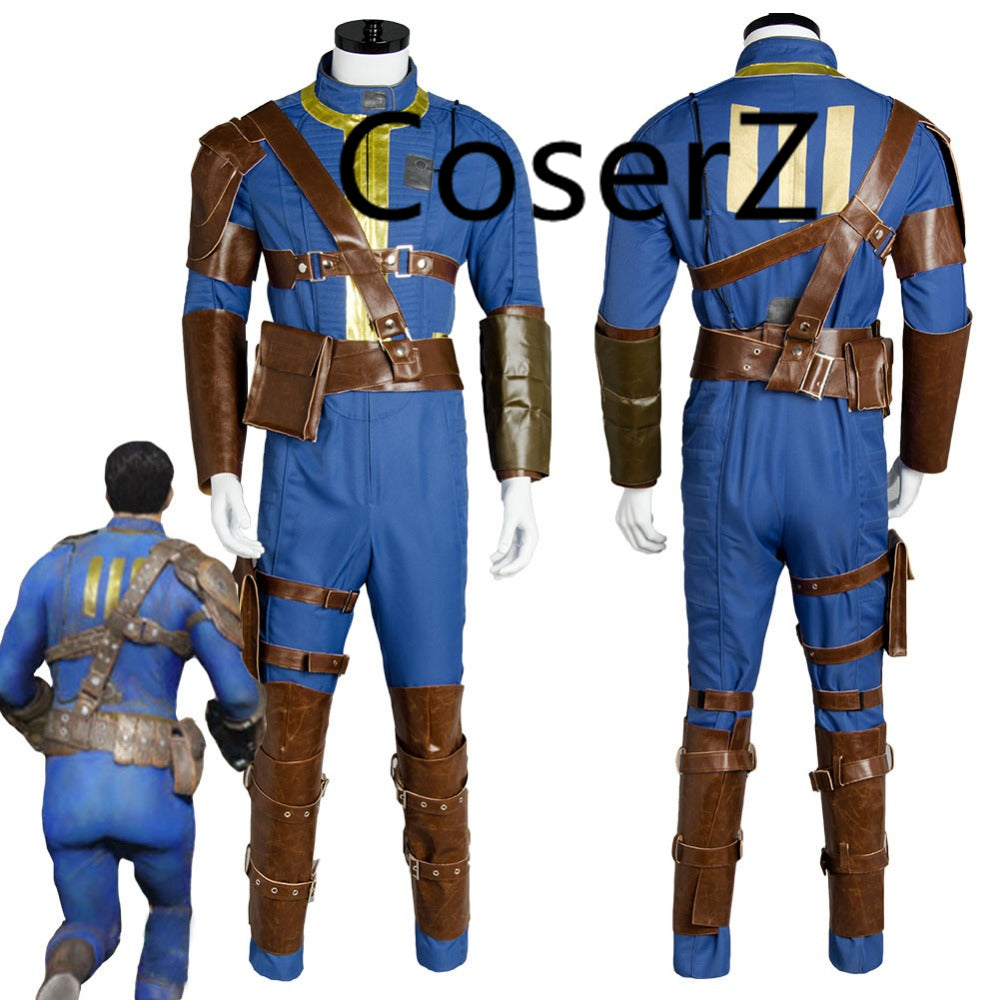 Fallout 4 FO Nate Cosplay Costume Vault #111 Jumpsuit Halloween Party ...