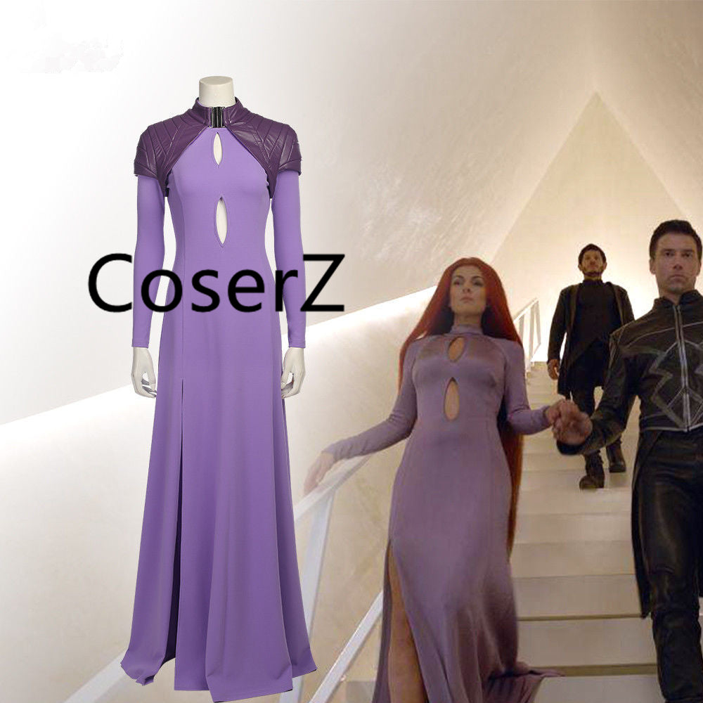 Inhumans Cosplay Costume Medusa Costume Women Medusa Purple Dress – CoserZ