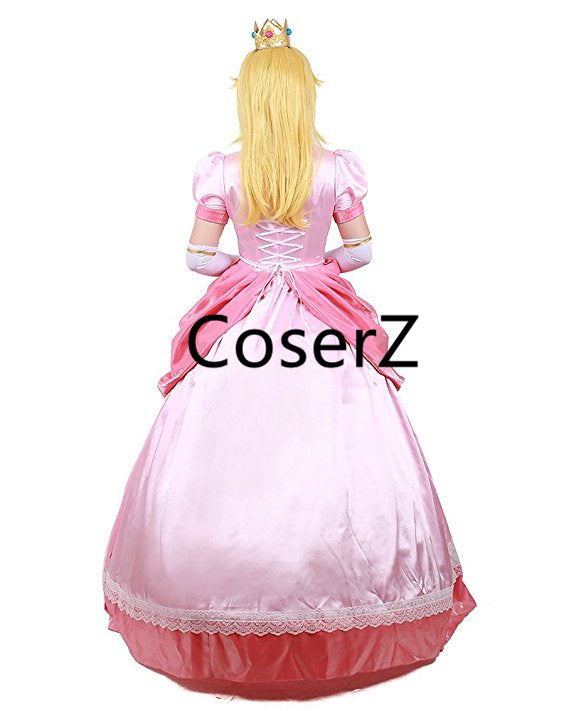 Custom Princess Peach Costume, Princess Peach Dress Cosplay Costume ...